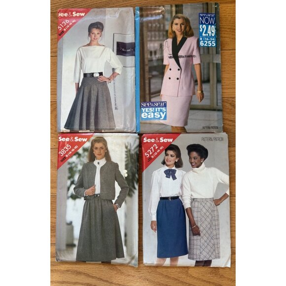 See & Sew | Art | Lot Of 4 See Sew Womens Patterns Uncut Sizes 424 ...